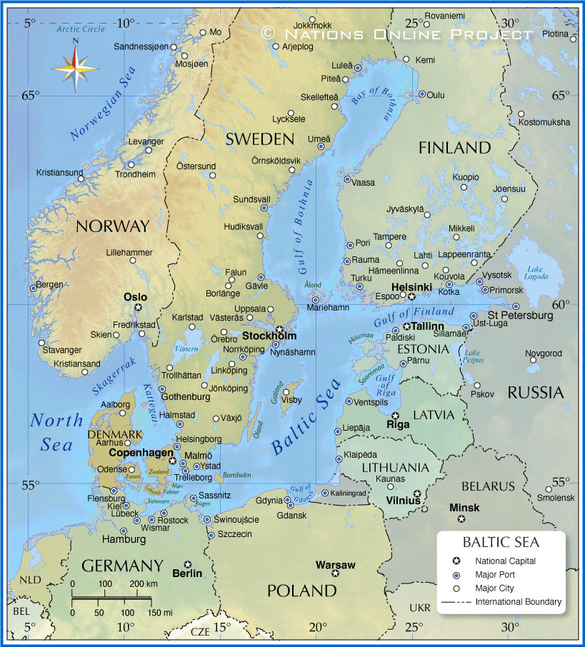 Map of the Baltic Sea Region - Nations Online Project