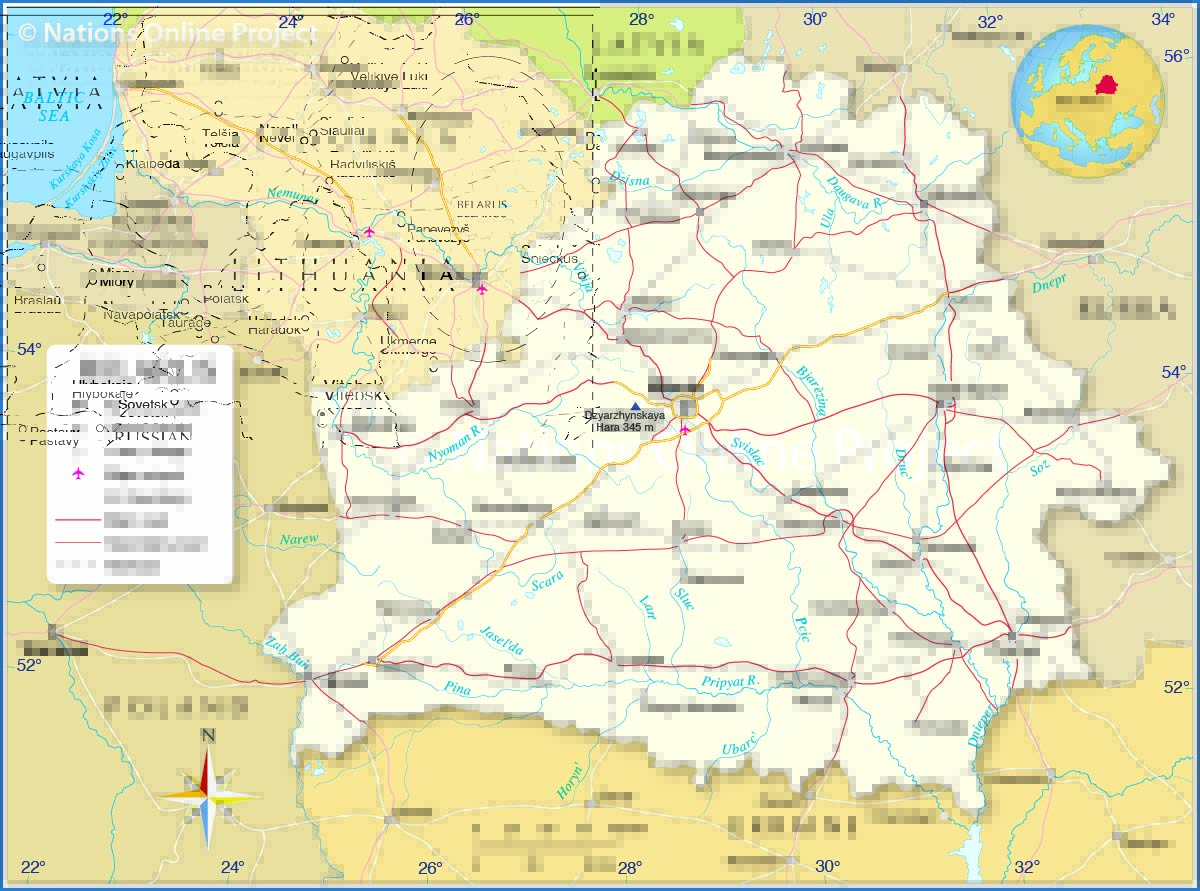 Political Map of Belarus - Nations Online Project