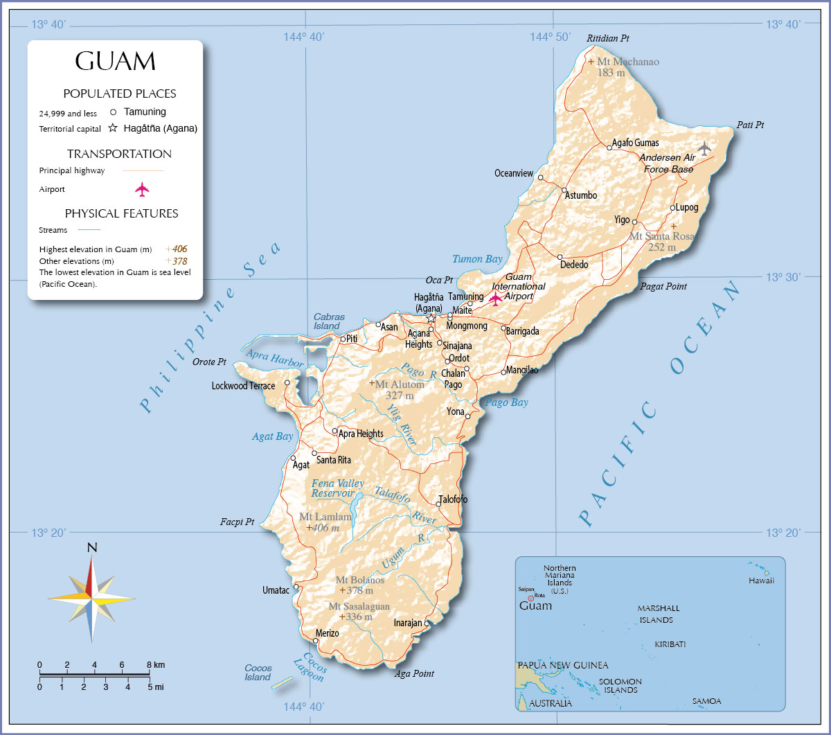 Map Of Guam Nations Online Project Map Of Guam Nations Online Project