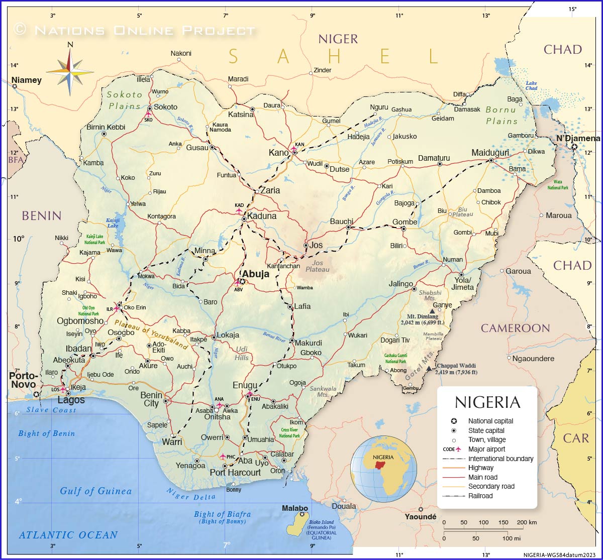 Political Map of Nigeria - Nations Online Project