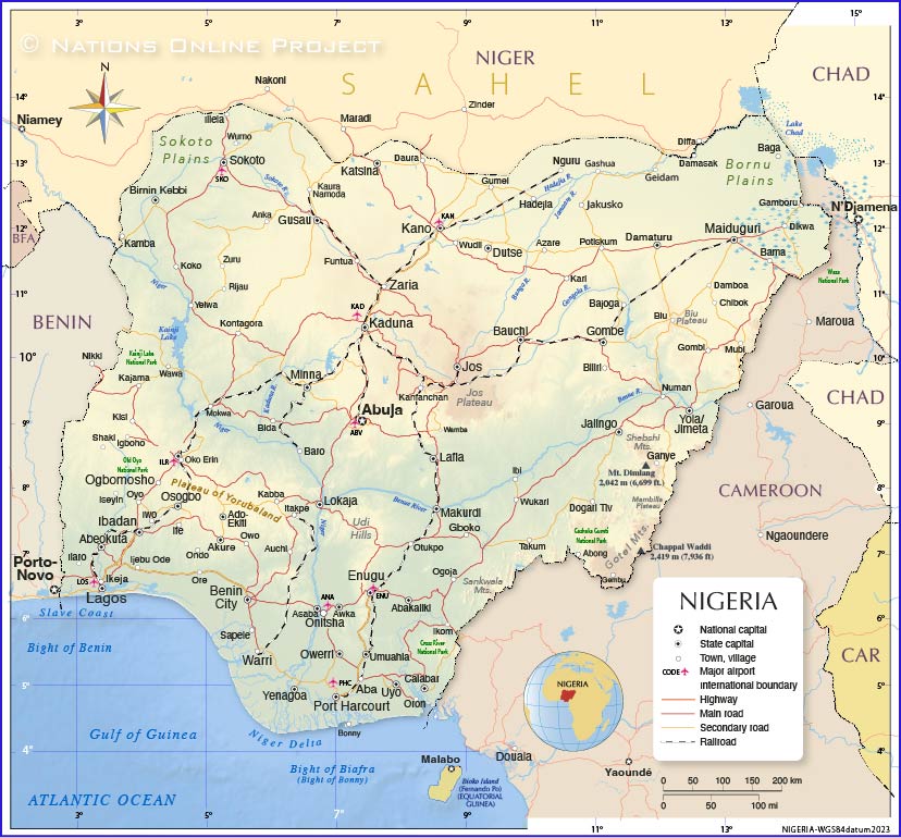 Political Map of Nigeria - Nations Online Project