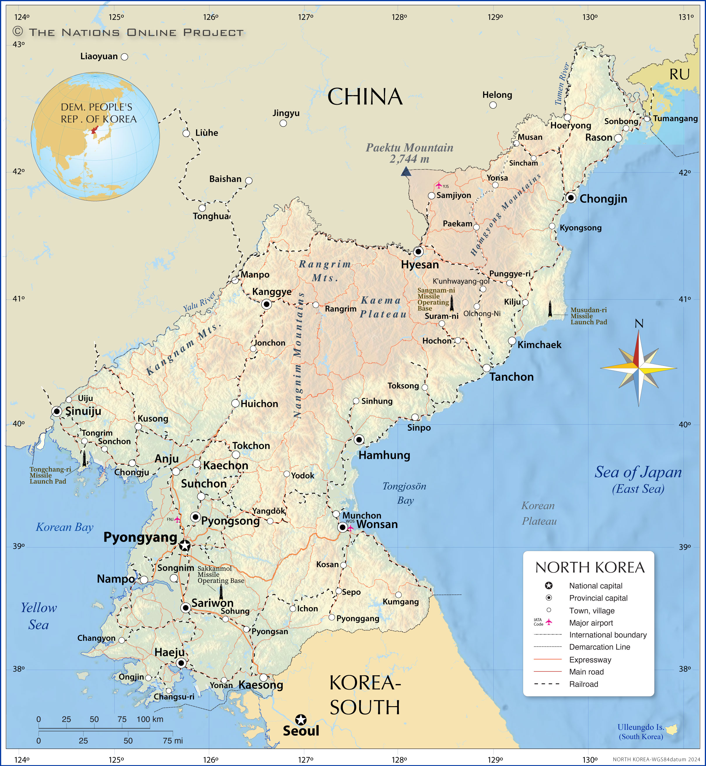 Political Map of North Korea - Nations Online Project