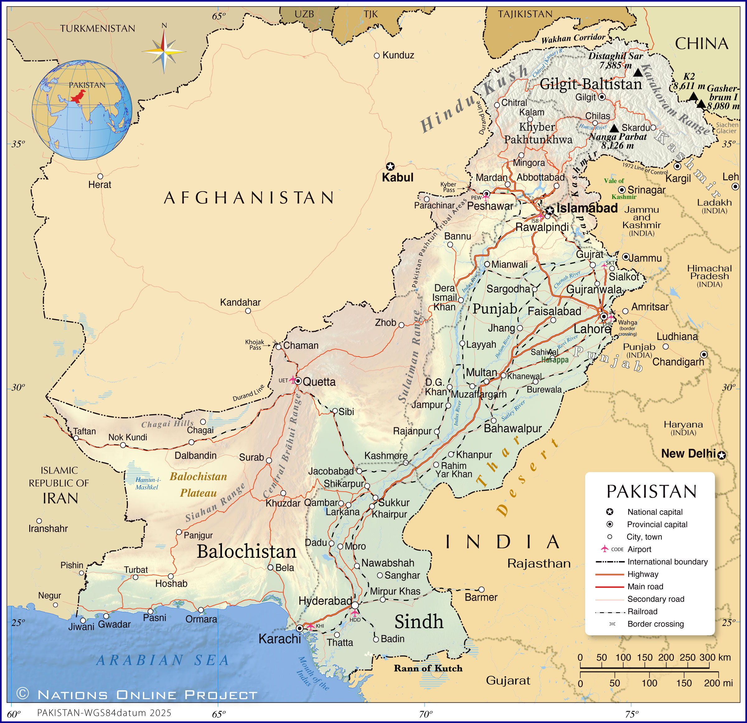Large Detailed Political Map Of South Asia With Major Cities And