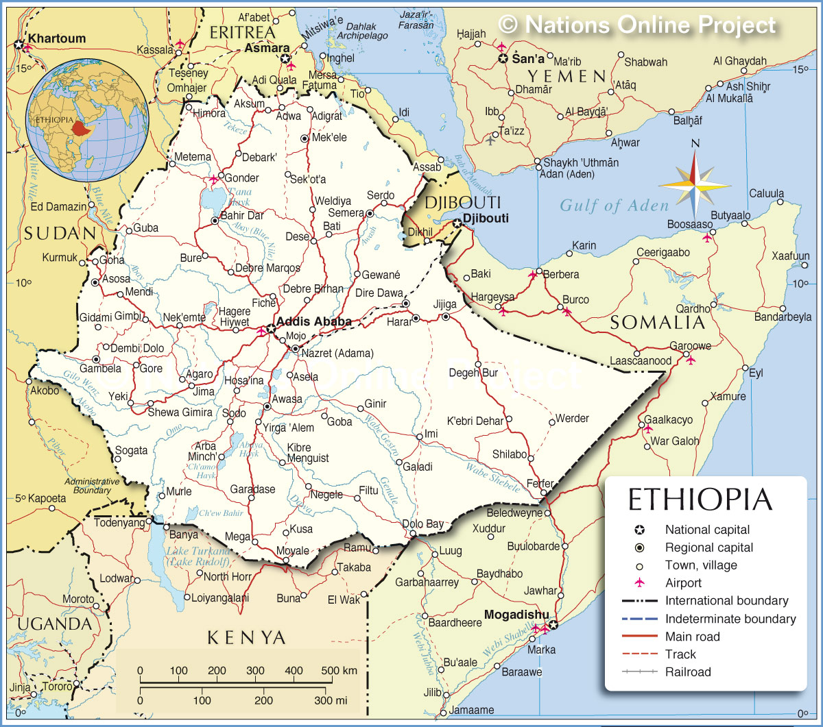 Political Map of Ethiopia - Nations Online Project Political Map of Ethiopia - Nations Online Project